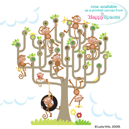 monkey tree | Laila Hills Illustration and Design